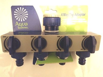 Brand New High Quality 4-WAY Tap Adaptor Splitter. Includes 4 Hose ...