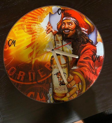 Captain Morgan glass clock - 14 inch diameter | eBay