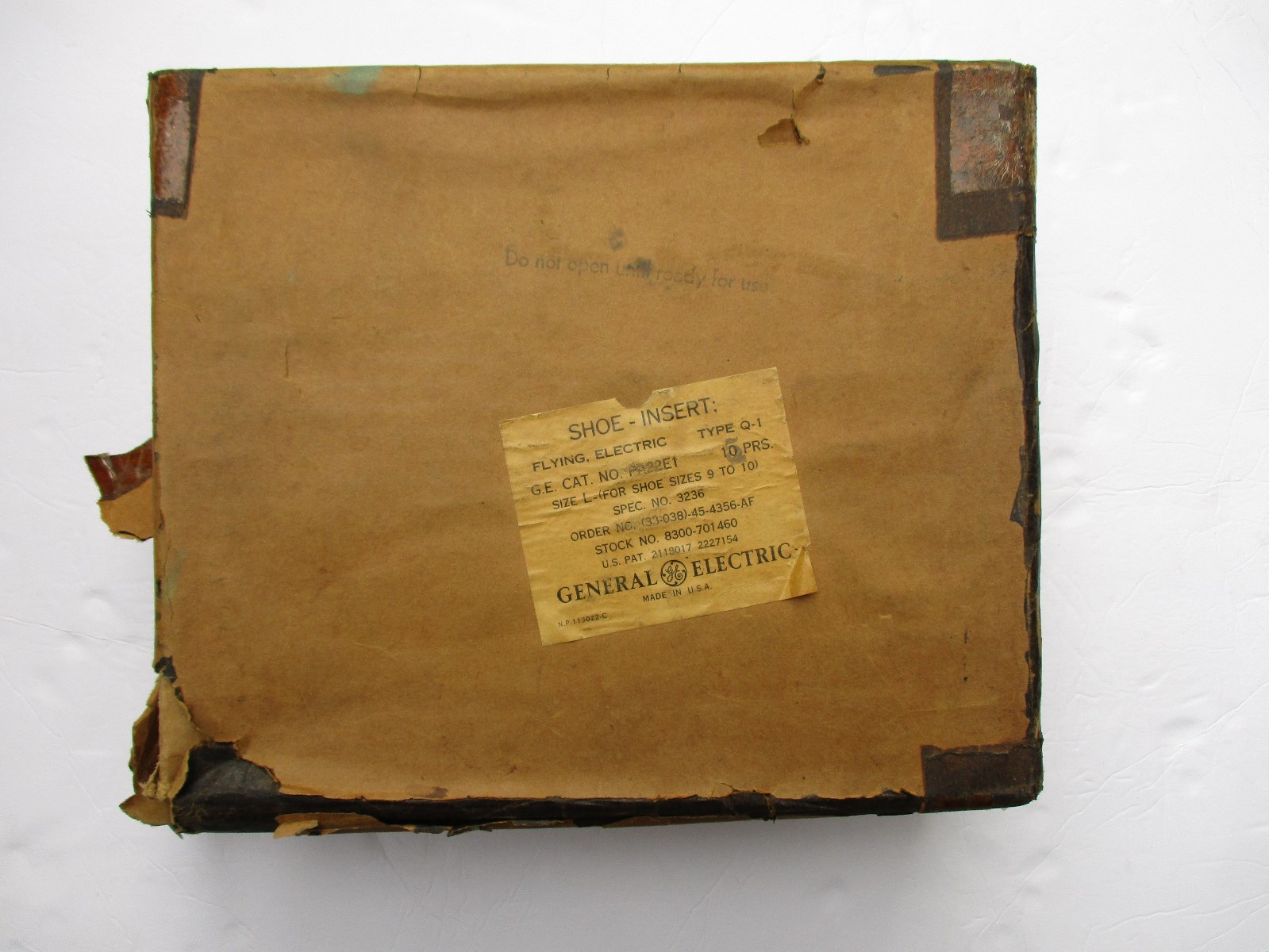 WWII US Army Air Corps Flight Suit Shoe Inserts Case Sealed Unissued ...