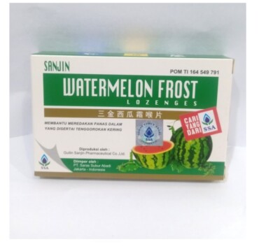 Sanjin Watermelon Frost Lozenges relief of Sore Throat & Mouth Ulcer | eBay