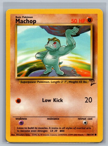 Pokemon TCG Machop #78/130 Common CCG Base Set 2 | eBay