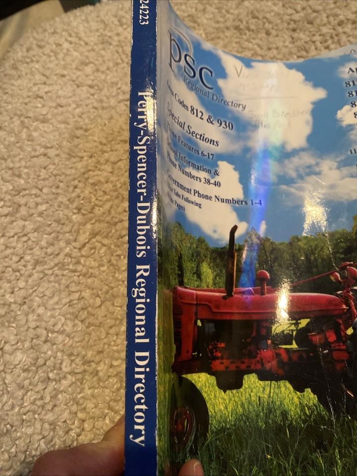 Vintage Indiana Phone Book Genealogy 2015 Perry Spencer Dubois Regional ...