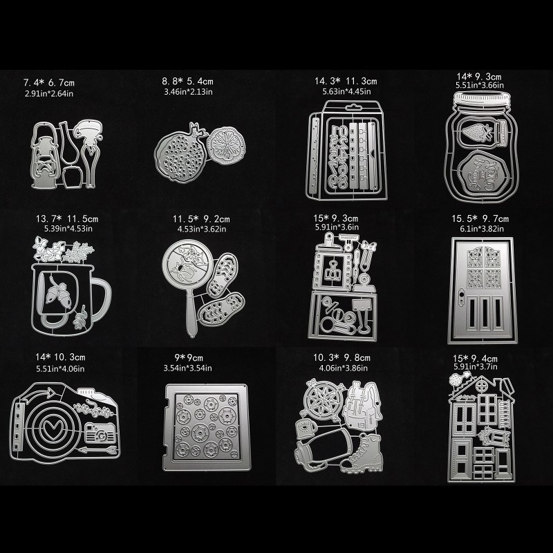 Camera Teacup Metal Cutting Dies Stencil DIY Scrapbooking Album Paper ...
