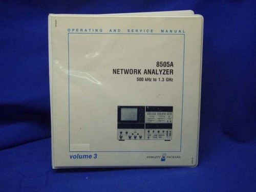 HP 8505A Ntwk Analyzer Operating & SERVICE Manual Vol 3 | eBay