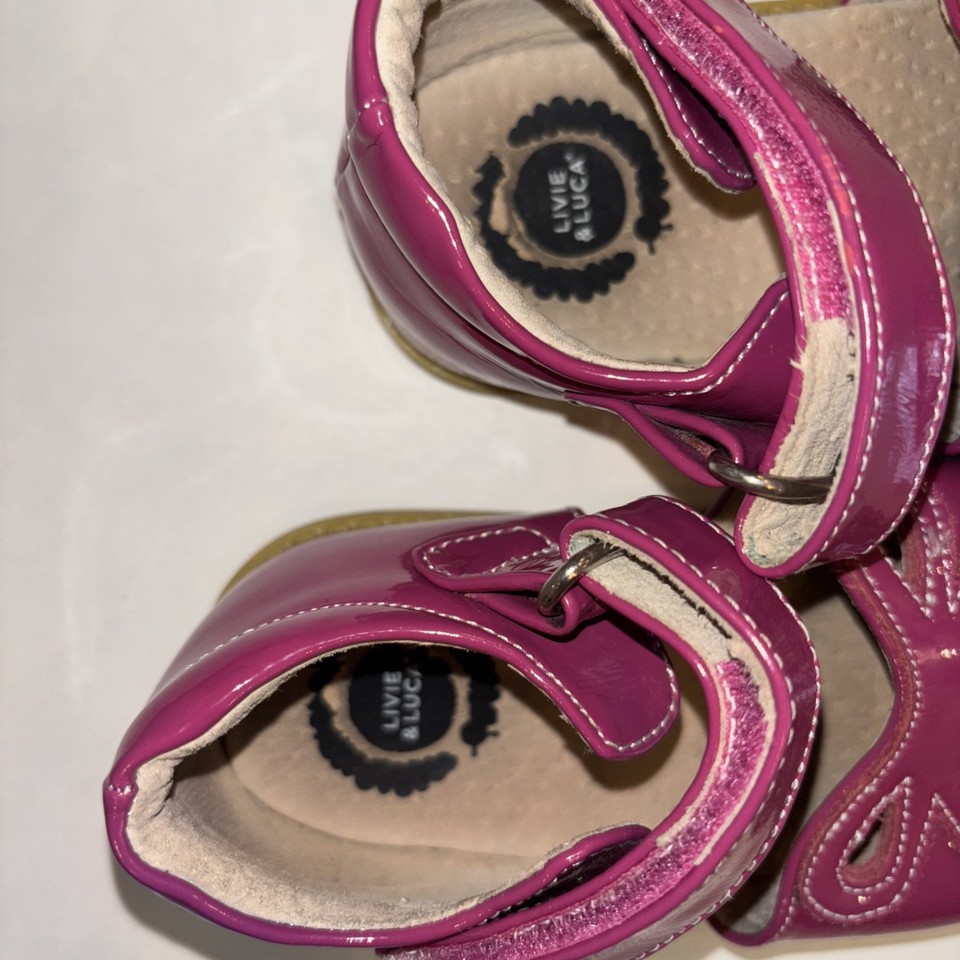 EUC Livie and Luca Fuschia Petal Mary Jane Shoes, Toddler Size 7 | eBay