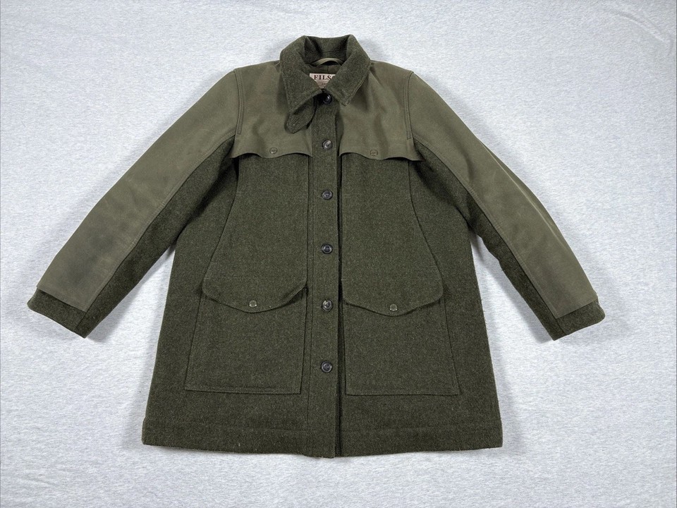 Filson Hybrid Mackinaw Wool & Tin Cloth Cruiser Womens L Jacket Coat ...