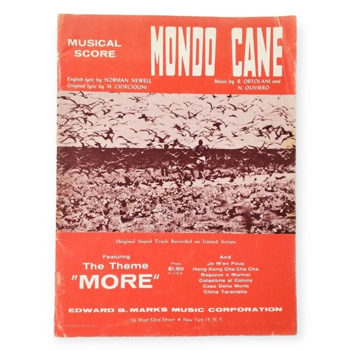 Mondo Cane: Musical Score Sheet Music R. Ortolani & N. Oliviero 1962 ...