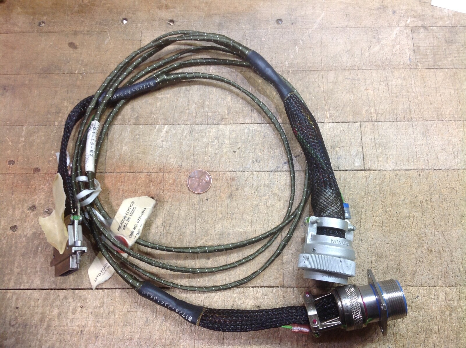 lockheed martin branched wiring harness , P/N H16DW1728-01 nsn 6150-01 ...