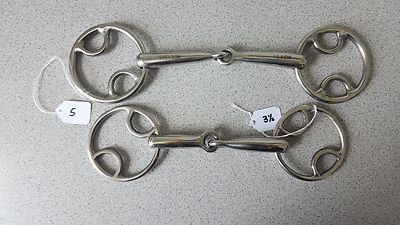 WILKIE BEVEL SINGLE JOINT SNAFFLE SHOWING BIT PONY 3.5 TO 6 INCH ...
