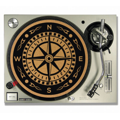 Kompass Vinyl Kork Dj Slipmats / Turntable Slip Matten | eBay.de