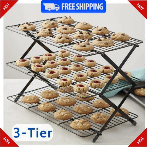 Wilton 3-Tier Collapsible Cooling Rack, Non-stick Grids - NEW | eBay