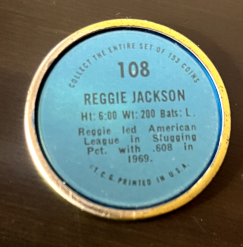1971 Topps Coins - #108 Reggie Jackson HOF | eBay
