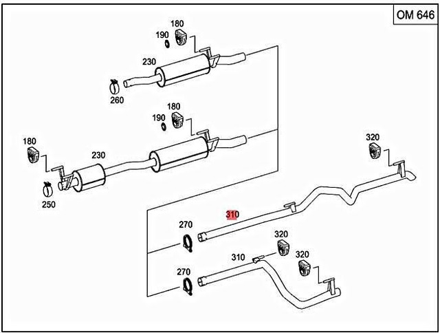 Genuine Mercedes-Benz Tail Pipe 9064901421 for sale online | eBay