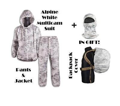 Tactical Multicam Winter Suit. Snow white camouflage set + Backpack ...