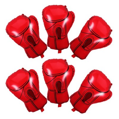6 Pcs Boxing Balloon Decoration Gloves Cake Topper Birthday Party ...