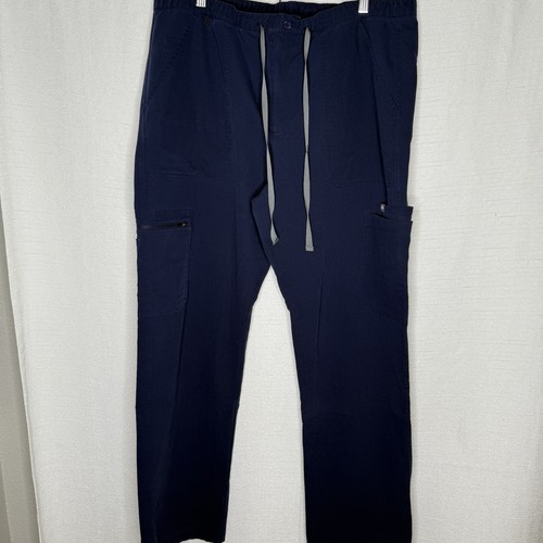 Figs Pants Cairo Cargo Scrub Mens XL Navy Blue Zip Fly TM3001 Medical B ...