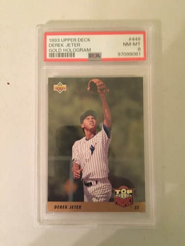 1993 Upper Deck #449 DEREK JETER RC HOF Gold Hologram PSA 8 NM-MT | eBay