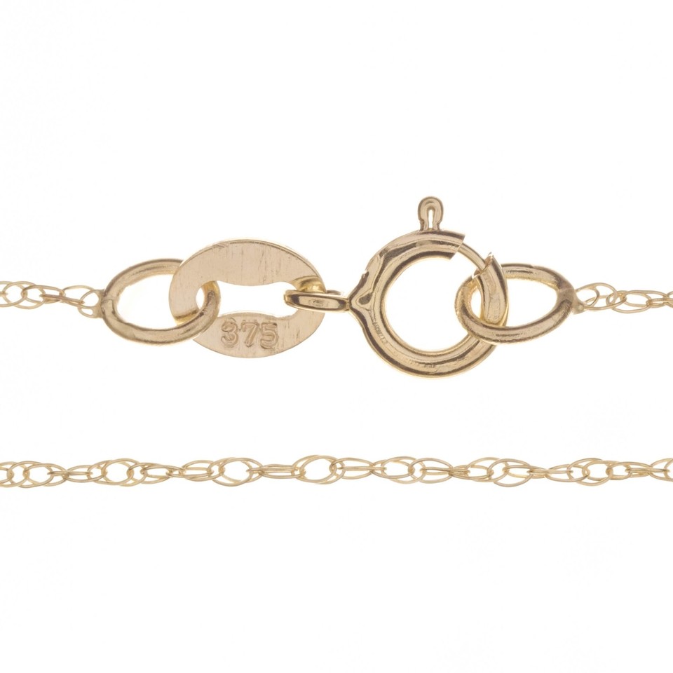 9 ct Gold Chain Necklace 375 Hallmarked Jewelley Curb Rolo Snake Box ...