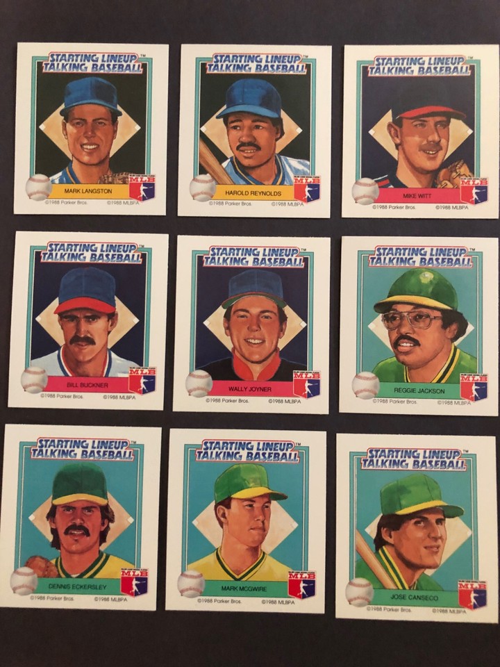 1988 Starting Lineup Talking Baseball complete card set - All-Stars ...