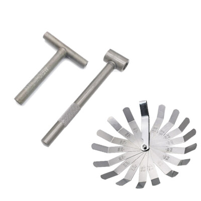 Motorcycle Engine Valve Screw Adjusting Spanner Tool + Feeler gauge 0. ...