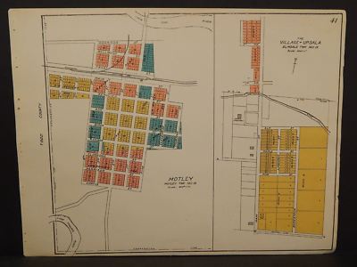 Minnesota Morrison County Map Motley Upsala Townships c.1920 U1#79 | eBay