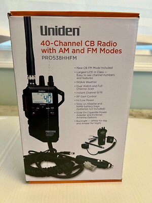 Uniden PRO538HHFM 40-Channel Handheld CB Radio with New CB FM Mode ...