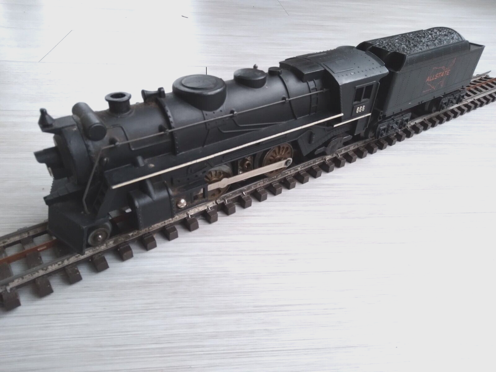 vintage MARX 666 Cast Metal Steam Engine with Allstate Tender- Works ...