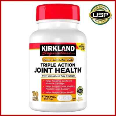 Kirkland Triple Action Joint Health 110 Tabs UC-II Collagen Compare to ...