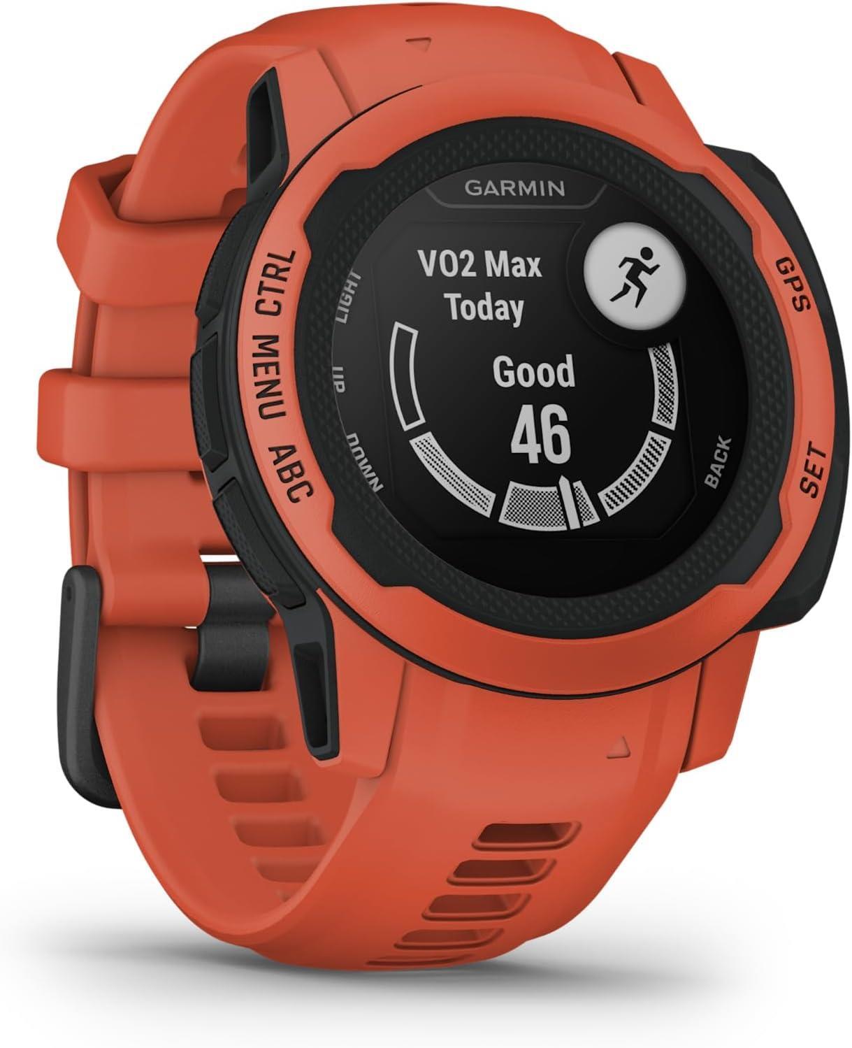 Garmin Instinct 2S Rugged GPS Smartwatch Heart Rate Monitor Poppy | eBay