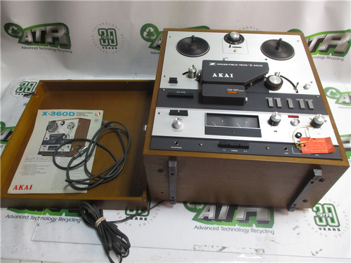 AKAI X-360D Reel-to-Reel Tape Recorder Tested Works Vintage Audio Good ...