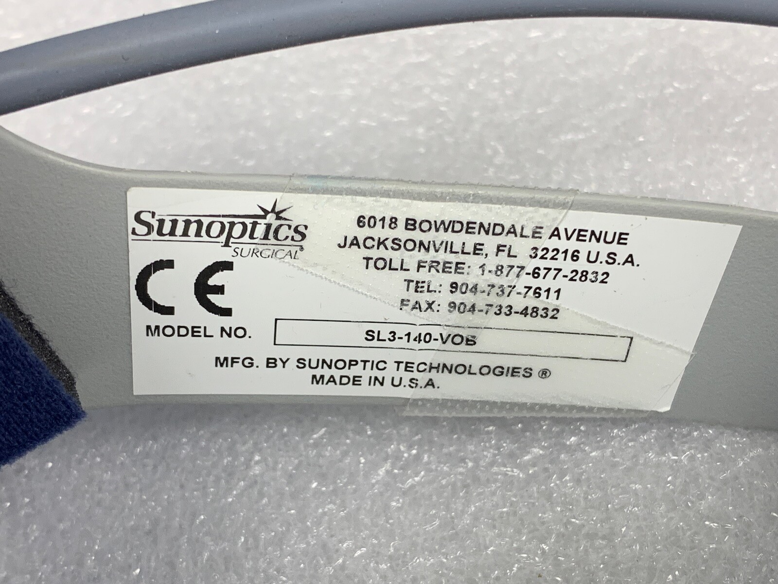 Integra Luxtec MLX Fiberoptic Light Source w Sunoptics SL3-140-VOB ...