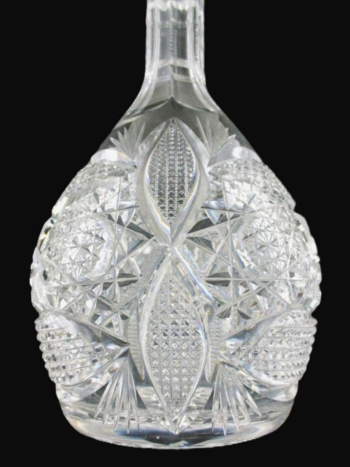 ABP 24oz DECANTER Whiskey/Wine - Tear Drop STOPPER - Antique BRILLIANT ...