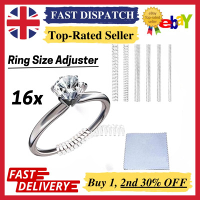 Ring Size Adjuster Reducer Silicone Pads Set for Loose Rings Jewellery ...