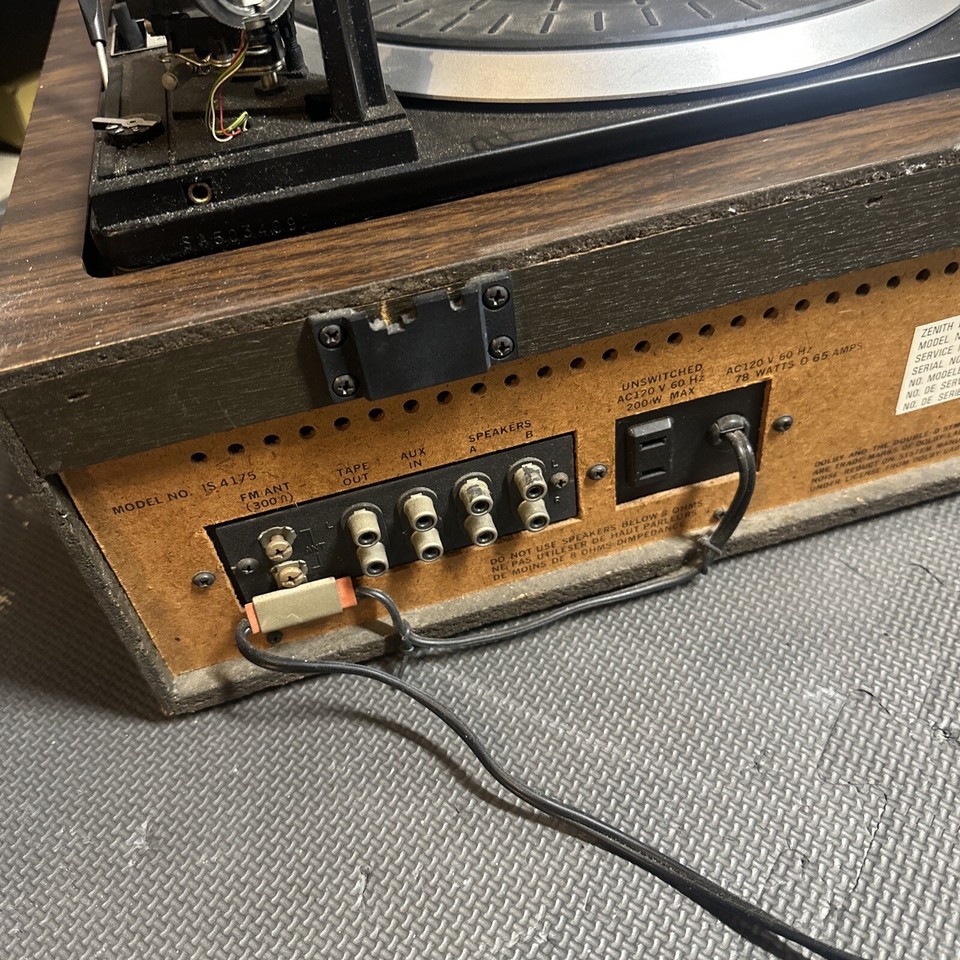 Zenith Vintage All-In-One Stereo Sound System-- #4175 | eBay
