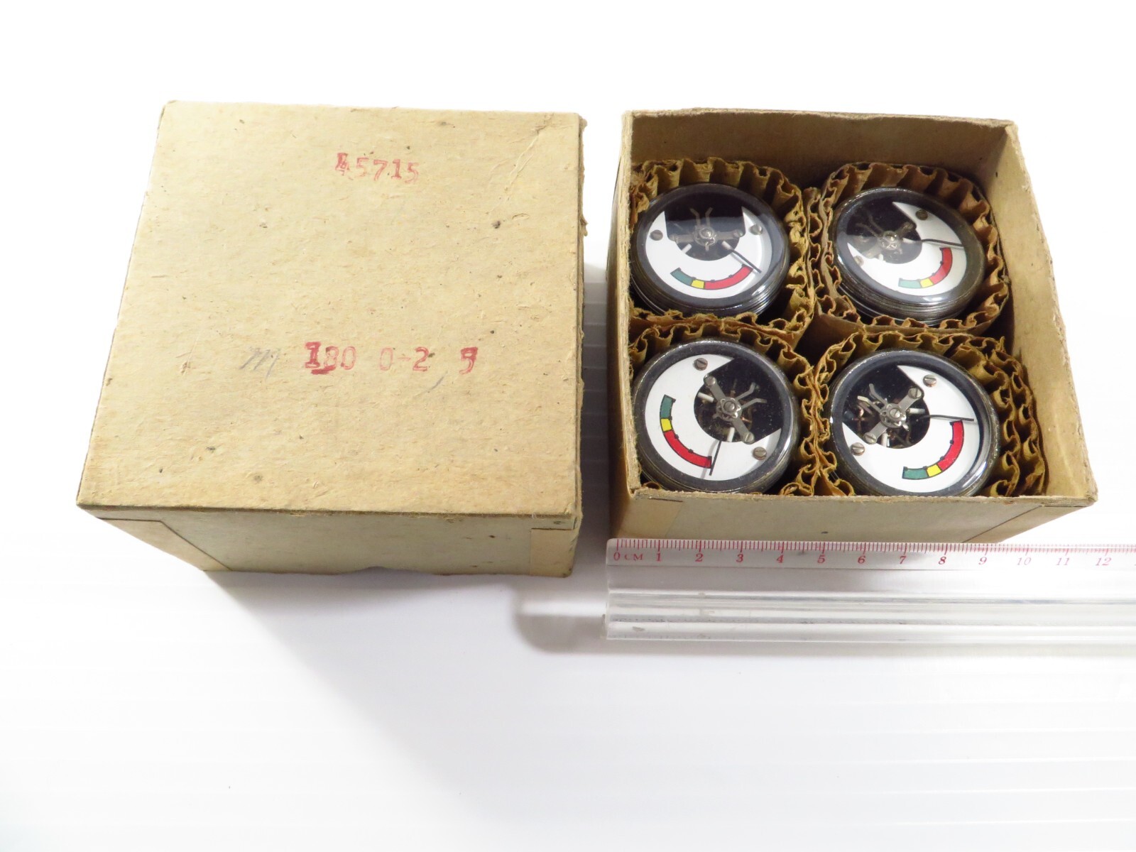 4 Pack New Simpson Analog Panel Meter 1-1/2" w/ Red/Yellow/Green Scale ...