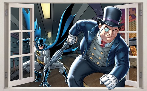 Batman Penguin Superhero 3D Window Decal Wall Sticker Home Decor Art ...
