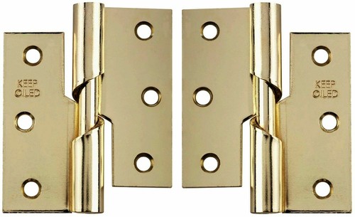 Rising Butt Door Hinges Polished Brass Plated Right or Left 3''- Price ...