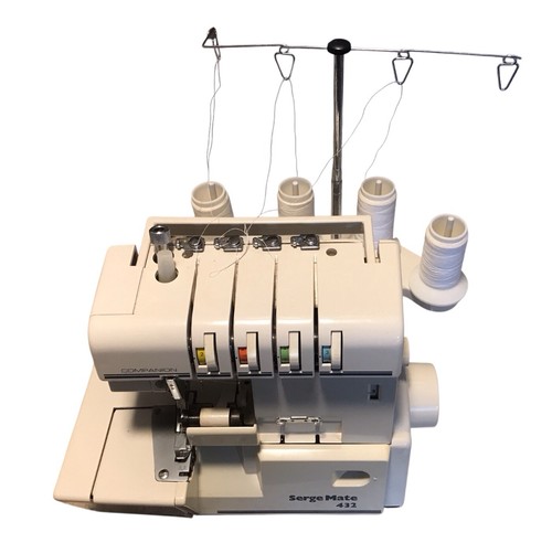 PRE-OWNED COMPANION SERGEMATE 430 DELUXE SERGER 4, 3. 2 THREAD SEWING ...