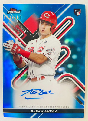 2022 TOPPS FINEST ALEJO LOPEZ RC AUTO BLUE REFRACTOR #d /150 | eBay