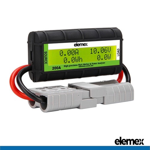 200 Amp Digital Watt Meter Power Analyser Solar Caravan Anderson Style ...