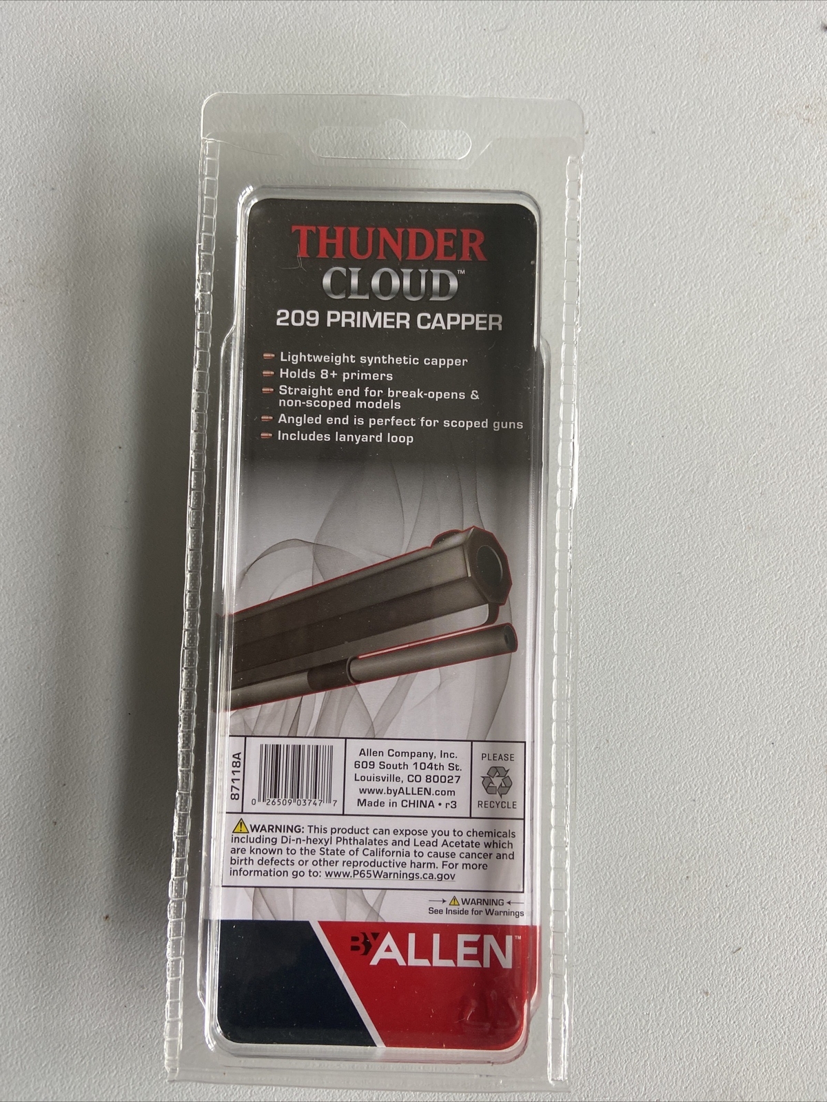 2x Thunder Cloud 209 Inline Muzzle Loader Primer Capper by Allen Holds ...