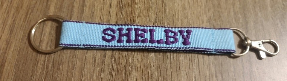 New Shelby Personalized Keychain Blue and Purple | eBay