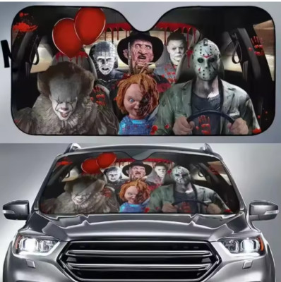Horror Movie Car Sun Shade, Horror Movie Auto Sunshade, Trip Accessory ...