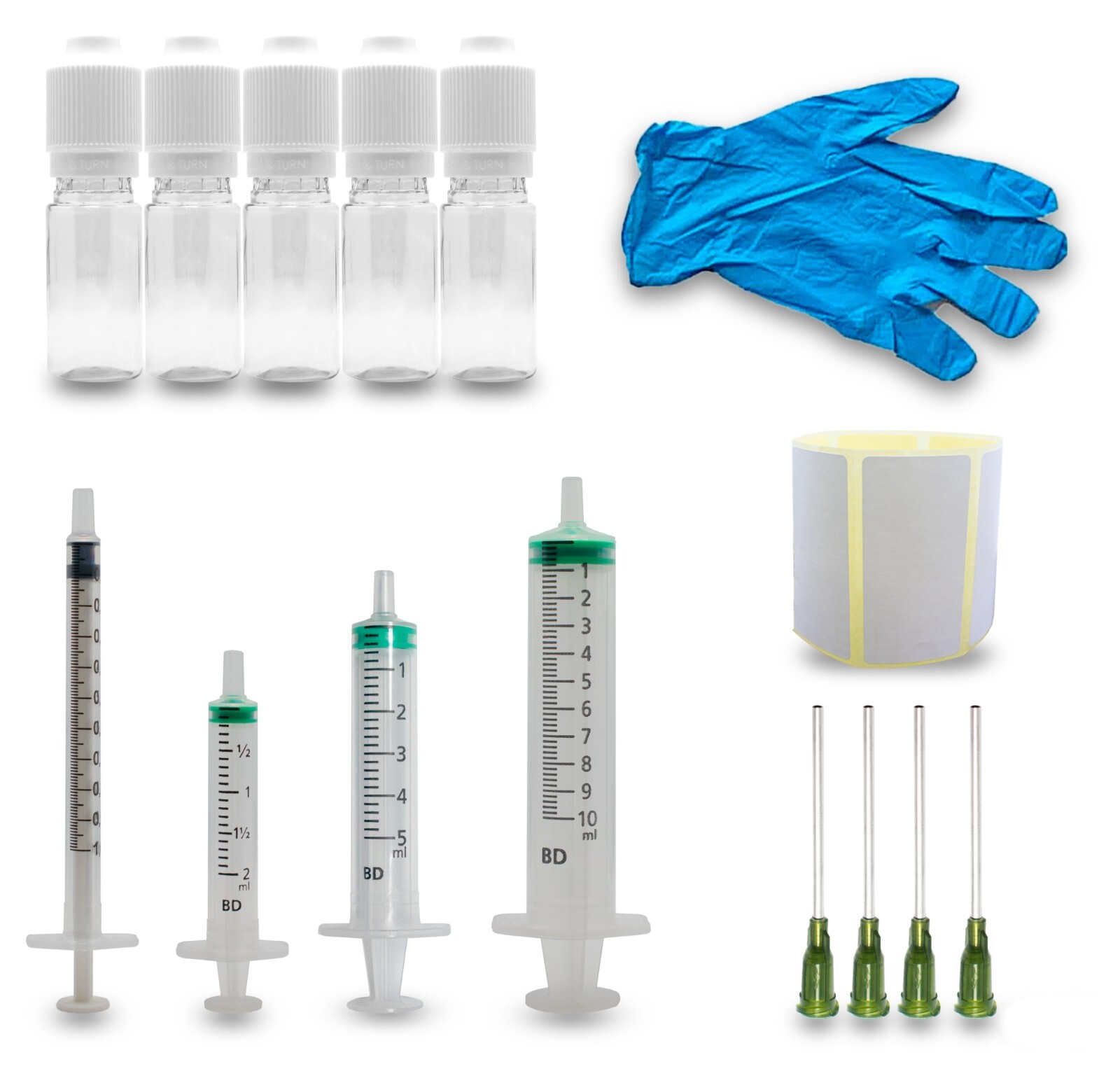 DIY Liquid Mixing Kit Set Syringe Bottle Dispensing Needle Funnel ...