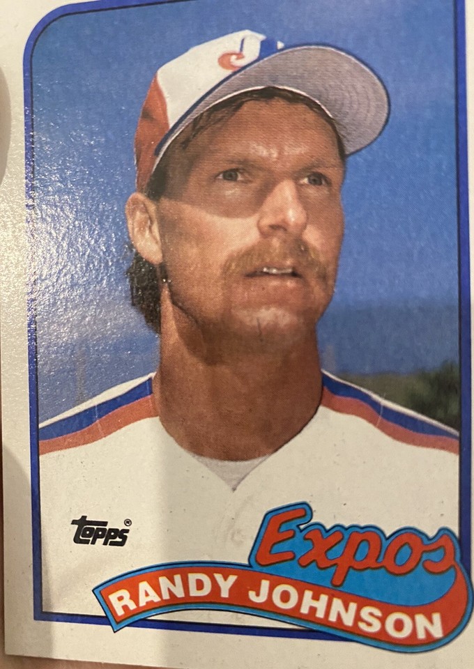 Rare Error 1989 Topps Randy Johnson Rookie #647 Montreal Expos RC NM-MT ...