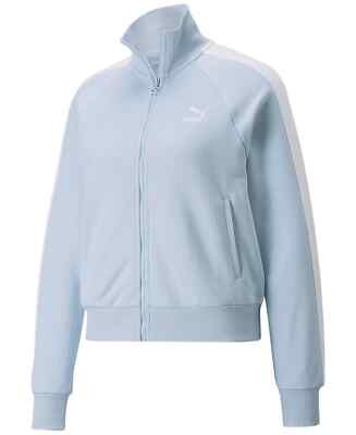 PUMA Iconic T7 Women's Medium Arctic Ice Blue Zip Up Activewear Jogging ...