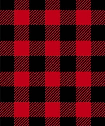 Buffalo Plaid Red Black Fleece Fabric Print by the Yard A235.06 ...
