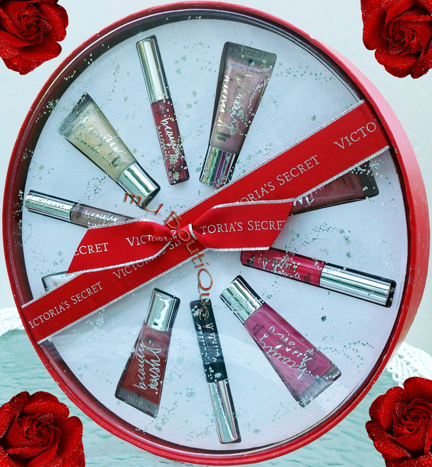 VICTORIAS SECRET HOLIDAY BEAUTY RUSH 10 PC FLAVORED SHINE LIP GLOSS ...