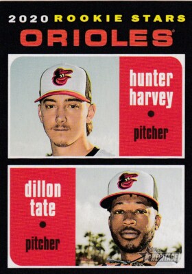 2020 TOPPS HERITAGE RC HUNTER HARVEY DILLON TATE BALTIMORE ORIOLES - Y1561 | eBay