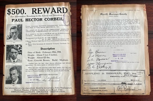 ORIGINAL 1920's FBI WANTED POSTER-REWARD POSTER-MUGSHOT-MUG SHOT ...